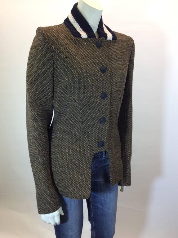 Stella McCartney Brown Tweed Button Up Jacket For Sale at 1stDibs