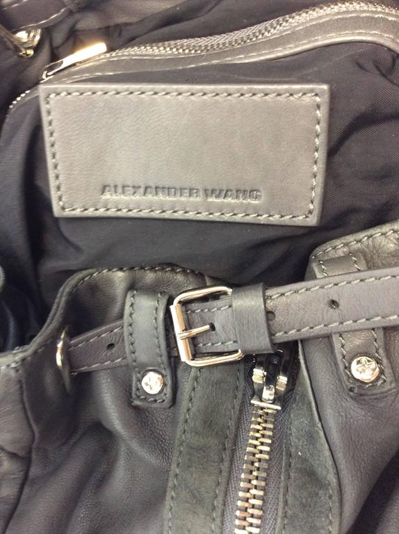 Alexander Wang Grey Backpack with Zipper Details For Sale at 1stdibs