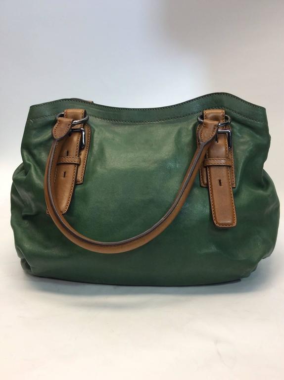 Prada Olive Green Leather Tote For Sale at 1stDibs | olive green ...
