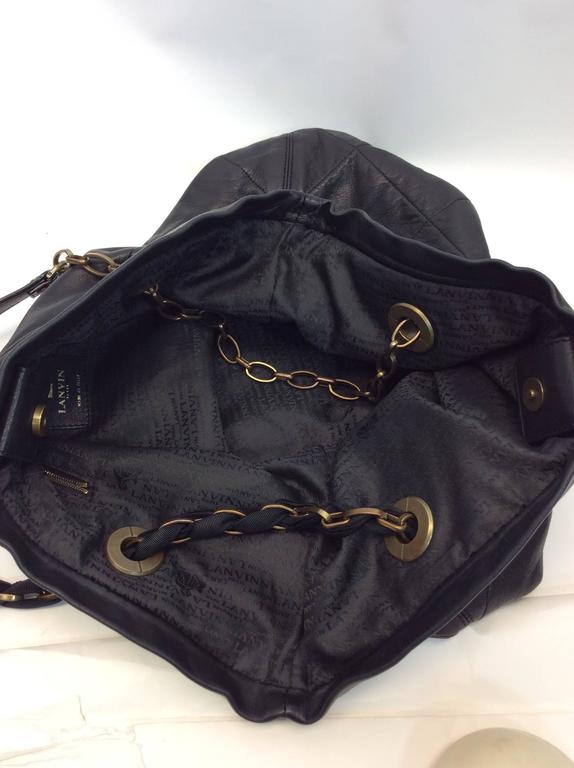 Lanvin Quilted Leather Large Chain Link Purse For Sale at 1stDibs