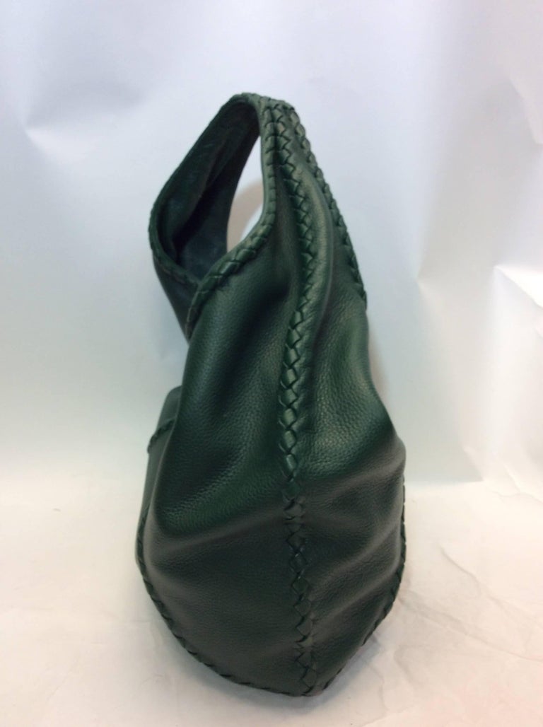 Bottega Veneta Green Leather Hobo Bag For Sale at 1stDibs