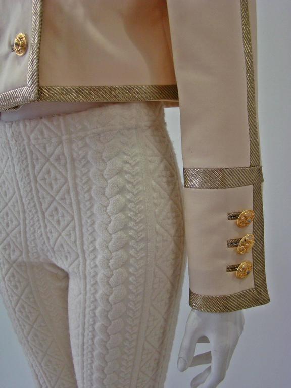 Gianni Versace Couture Cropped Gold Metallic Braid Jacket Spring 1992 ...