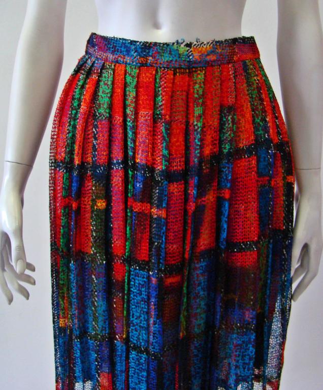 Atelier Versace Punk Pleated Net Skirt Spring 1994 For Sale at 1stDibs