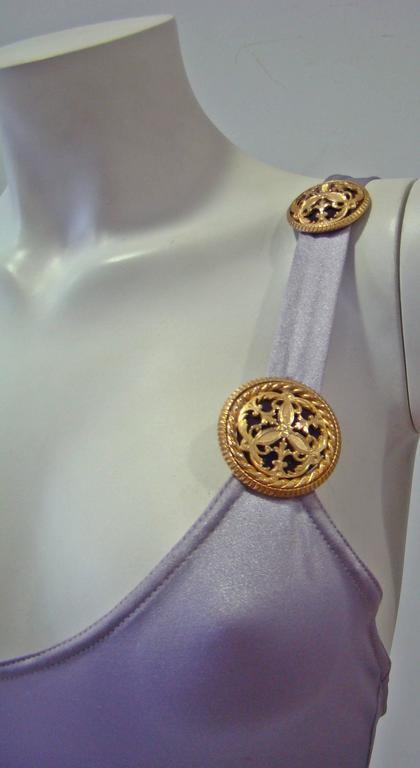 Gianni Versace Stretch Lilac Bathing Suit at 1stDibs