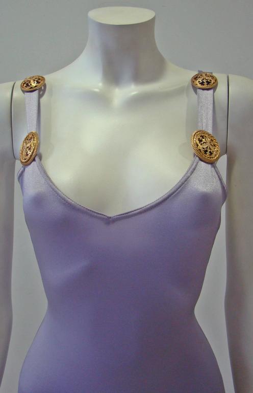 Gianni Versace Stretch Lilac Bathing Suit at 1stDibs