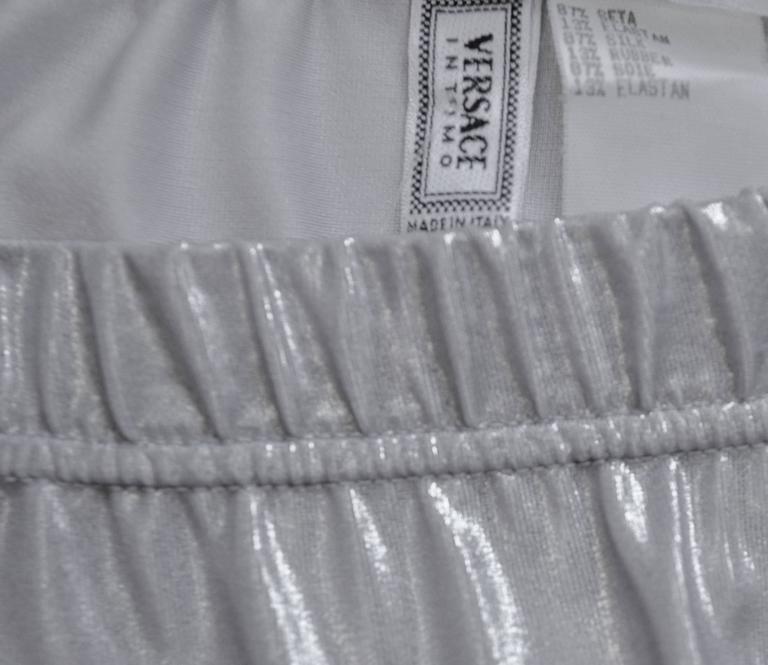 Extremely Rare Gianni Versace Intimo Silver Bondage Space Age Leggings ...