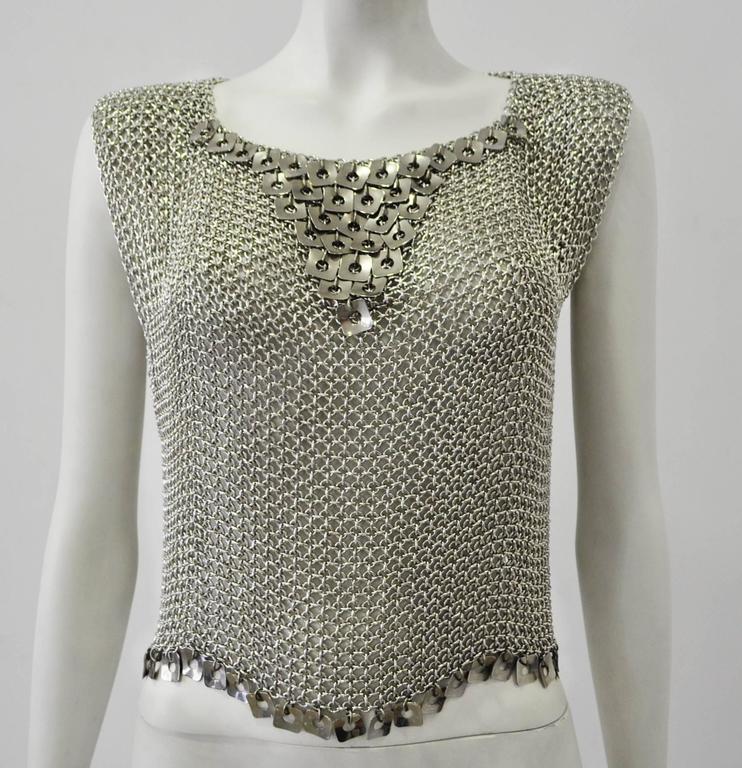 Very Important Museum Quality Paco Rabanne Chainmail Breastplate at 1stDibs