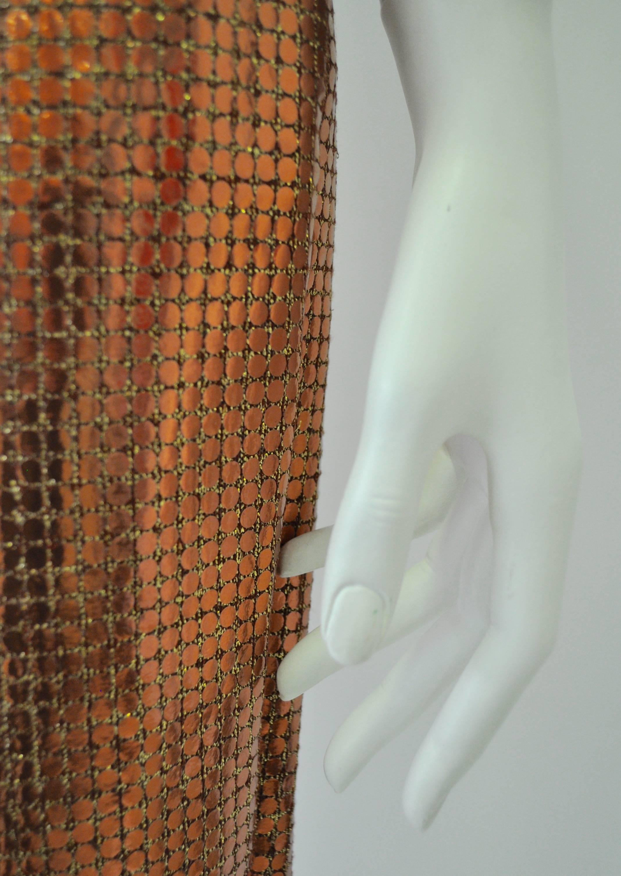 Vibrant Gianfranco Ferre Copper Sequin Pencil Skirt For Sale at 1stDibs ...