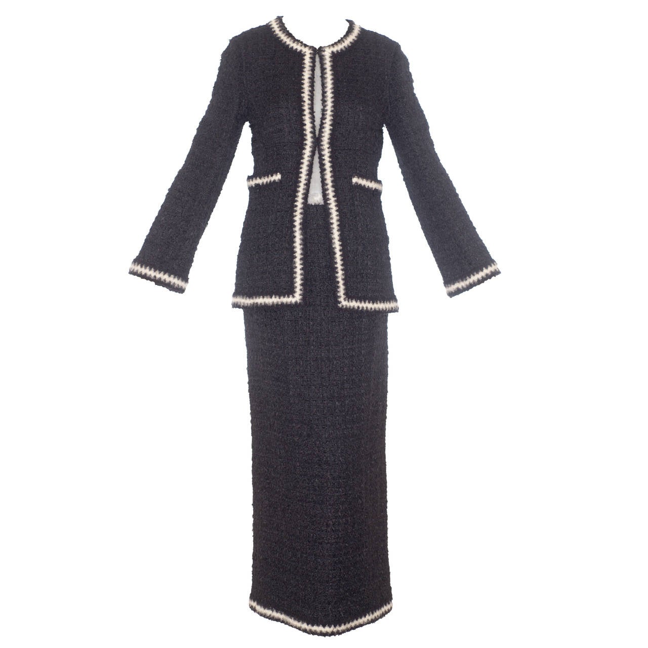 A Fabulous 1998 Chanel Jacket and Skirt at 1stDibs | chanel 1998