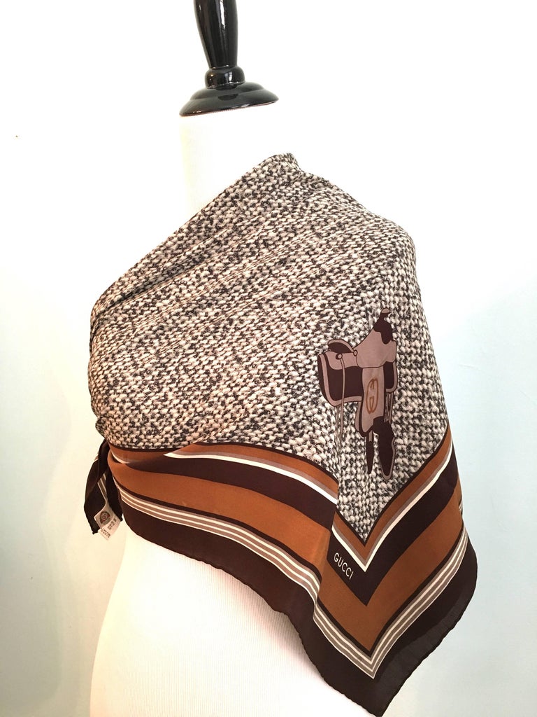 Gucci 1970s Scarf in Original Box with Orginal Tissue and Receipt at ...