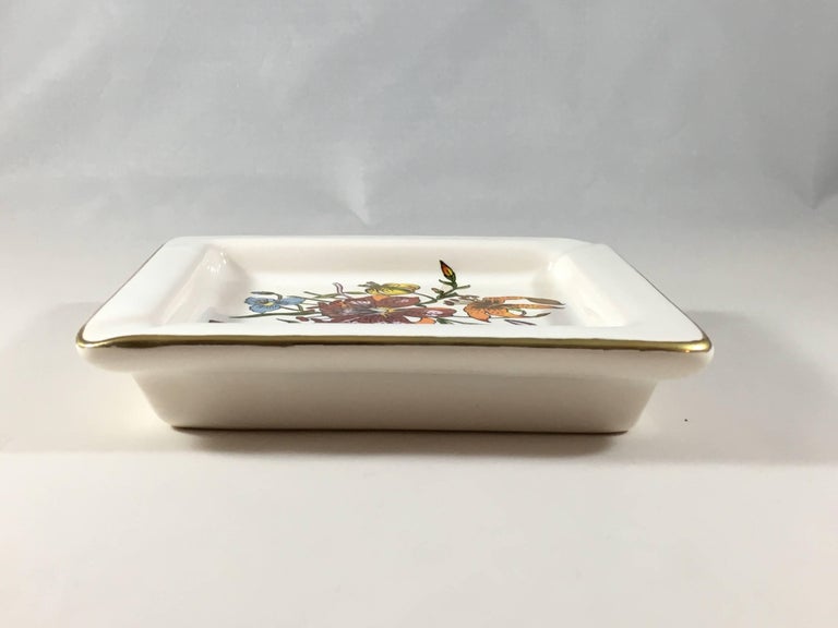 Gucci Vintage Ashtray/Jewelry Trinket Dish with Accornero Floral Print ...