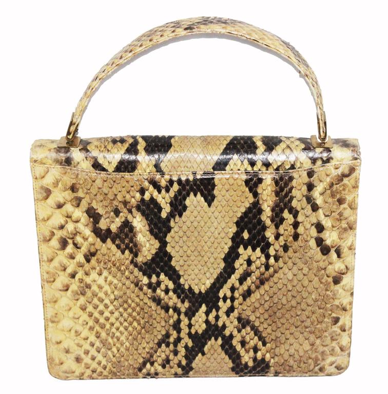 Gorgeous and Unique Python handbag of the 60s at 1stDibs