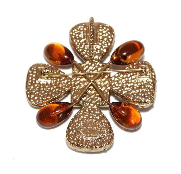 Collectable YSL byzantine cross brooch/pendant c.1980 at 1stDibs