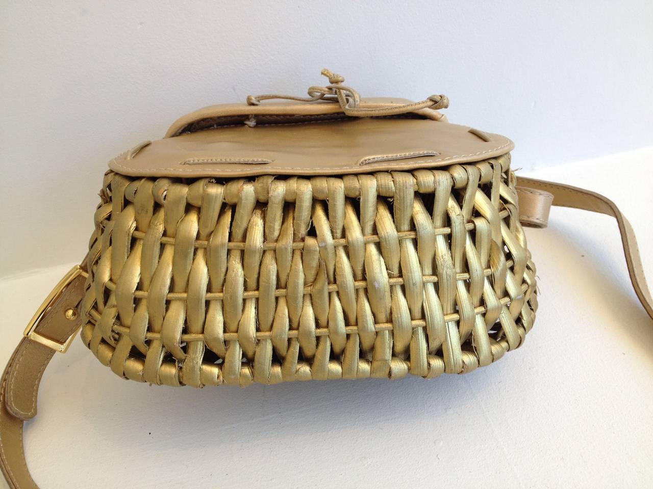 Bottega Veneta Gold Metallic Twig Bag at 1stDibs