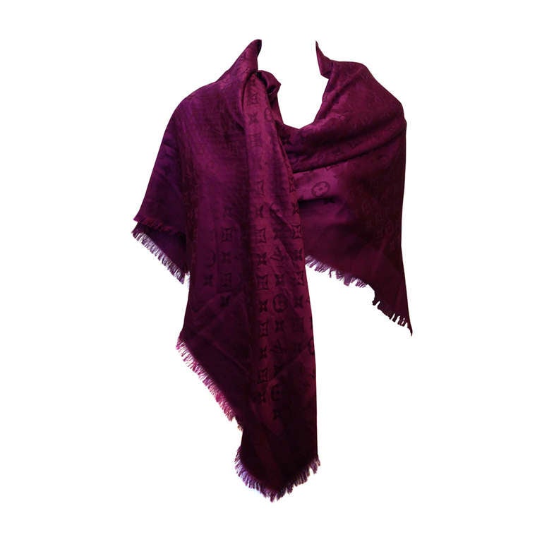 Louis Vuitton Magenta Monogram Shawl at 1stDibs