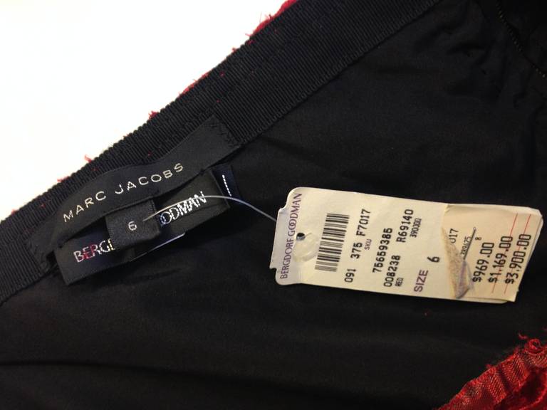 Marc Jacobs Red Flower Applique Skirt at 1stDibs