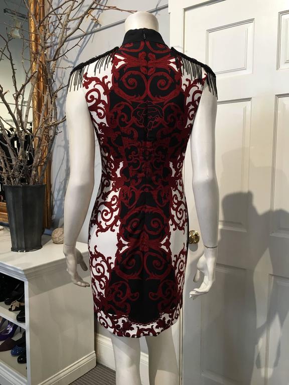 Versace Red and Black Printed Dress at 1stDibs