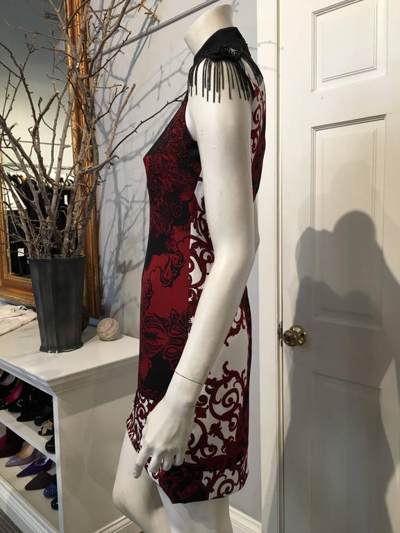 Versace Red and Black Printed Dress at 1stDibs