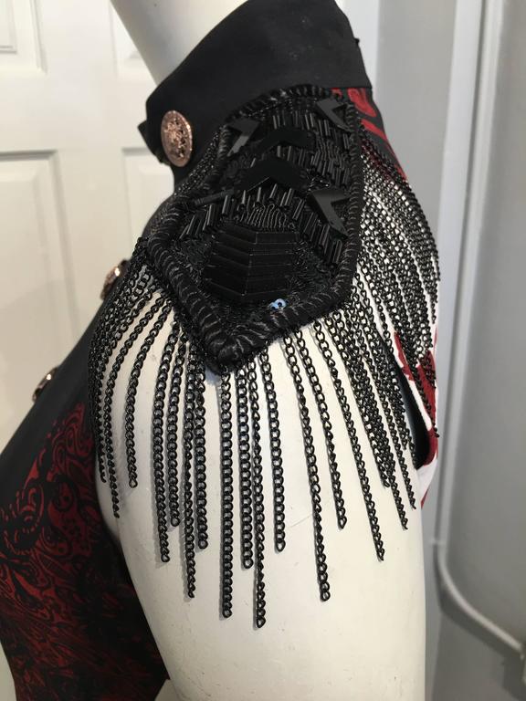 Versace Red and Black Printed Dress at 1stDibs
