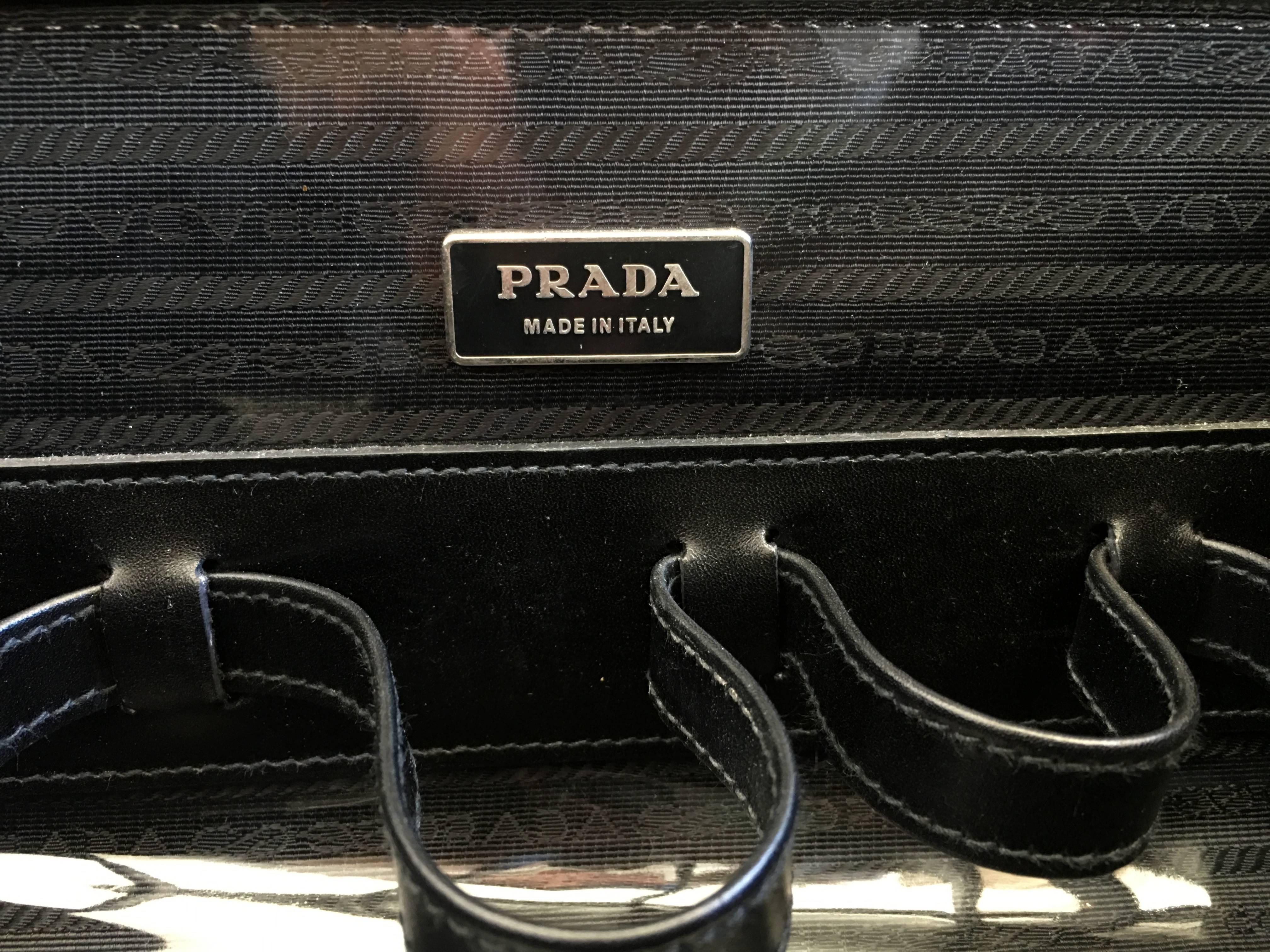 Prada Black Cosmetics Case For Sale at 1stDibs