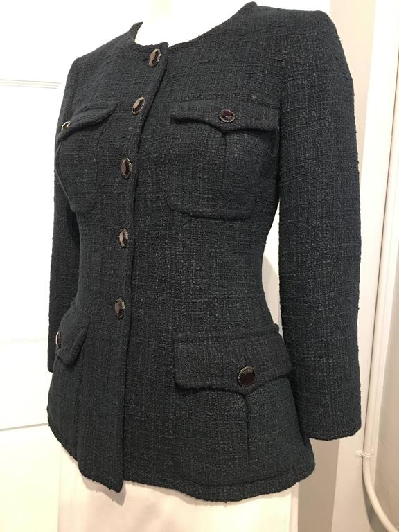Chanel Navy Jacket For Sale at 1stDibs