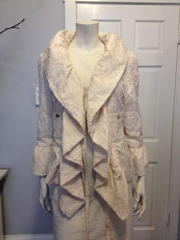 Chanel Cream Jacket with Camellias at 1stDibs