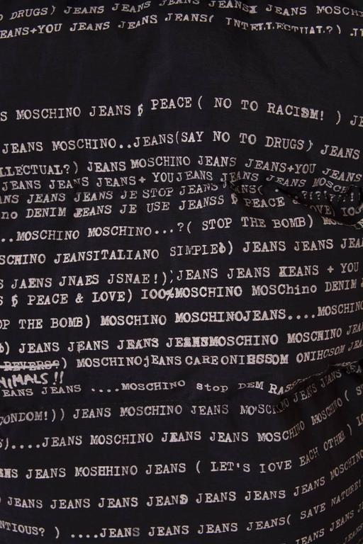 Moschino Text Print Puffer Jacket at 1stDibs