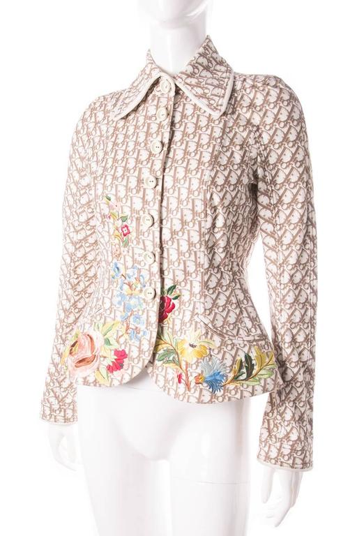 Christian Dior Early 00's Iconic Monogram Print Jacket at 1stDibs