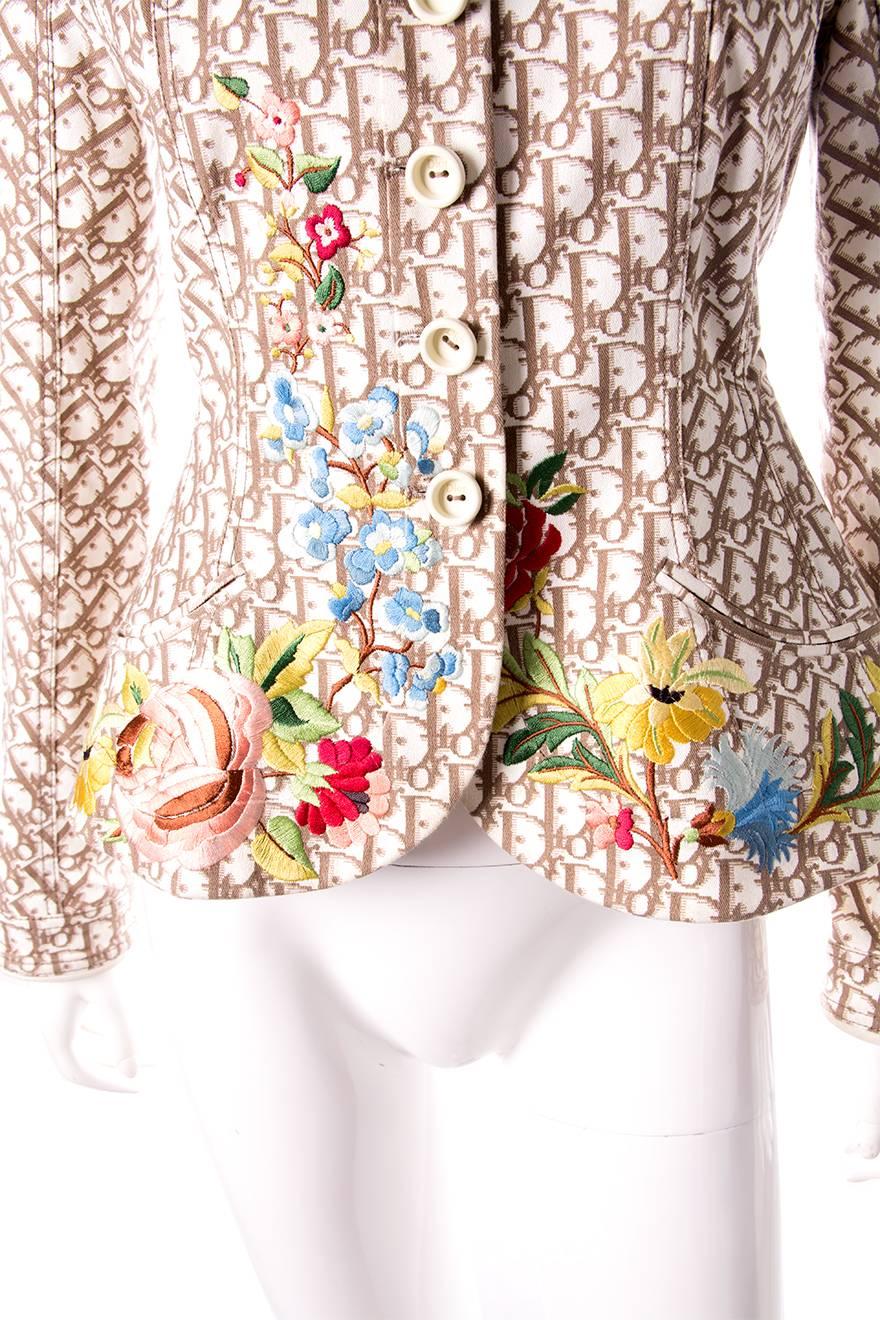 Christian Dior Early 00's Iconic Monogram Print Jacket at 1stDibs