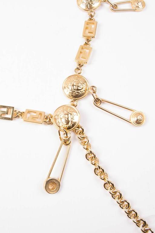 Iconic Gianni Versace 90s Safety Pin Belt For Sale at 1stDibs