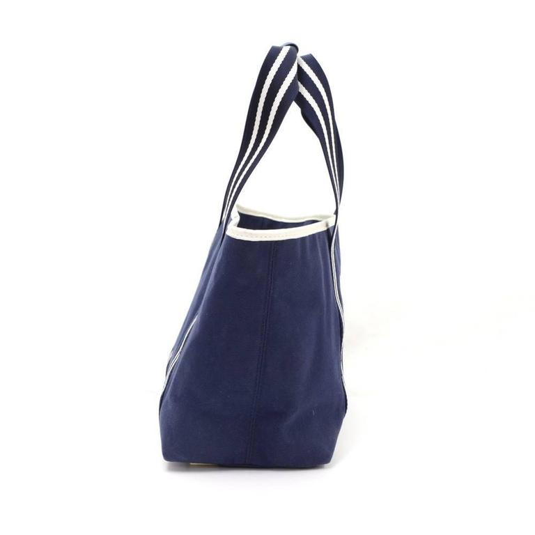 Chanel Tennis Sports Line Navy x White Canvas Tote Hand Bag at 1stDibs