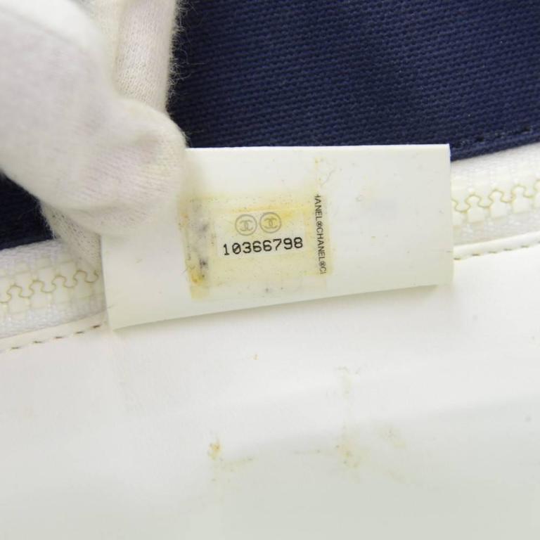 Chanel Tennis Sports Line Navy x White Canvas Tote Hand Bag at 1stDibs