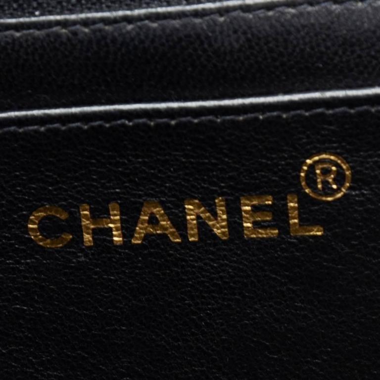 Chanel 12" Jumbo Black Vertical Quilted Caviar Leather Shoulder Flap ...