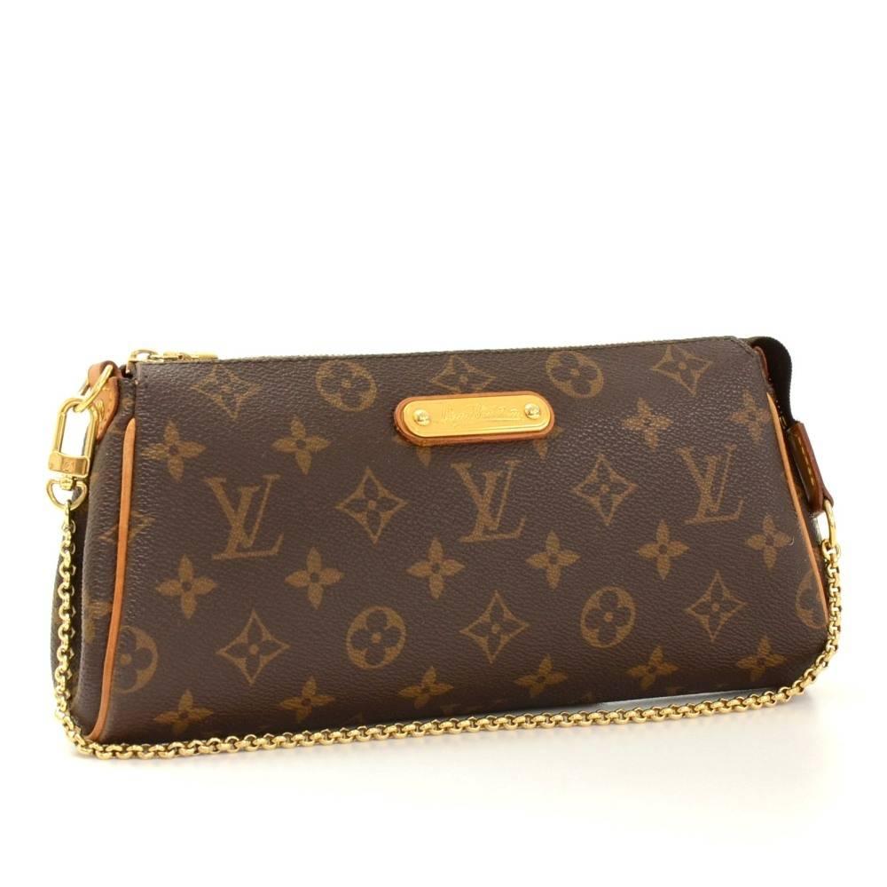 Louis Vuitton Eva Monogram Canvas Pochette Bag + Strap at 1stDibs