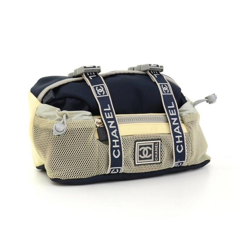 Chanel Sports Line Navy x White Nylon Waist Pouch Bag at 1stDibs ...