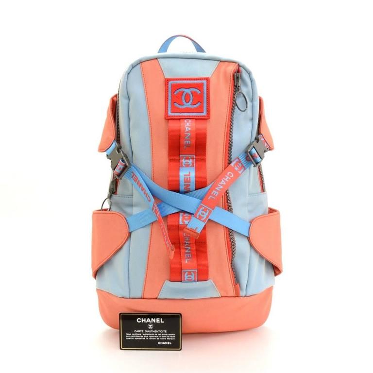 Chanel Sports Line Red x Blue Canvas Backpack Bag at 1stDibs | chanel ...