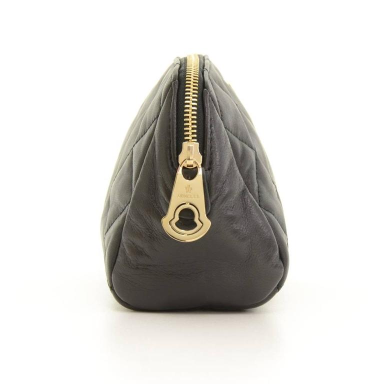 Moncler Black Leather Beauty Pouch Bag For Sale at 1stDibs | moncler ...