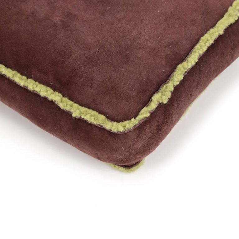 Chanel Burgundy x Green Mutton Leather Hand Bag at 1stDibs