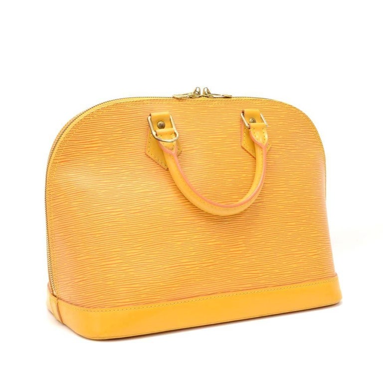 Louis Vuitton Alma Yellow Epi Leather Hand Bag at 1stDibs