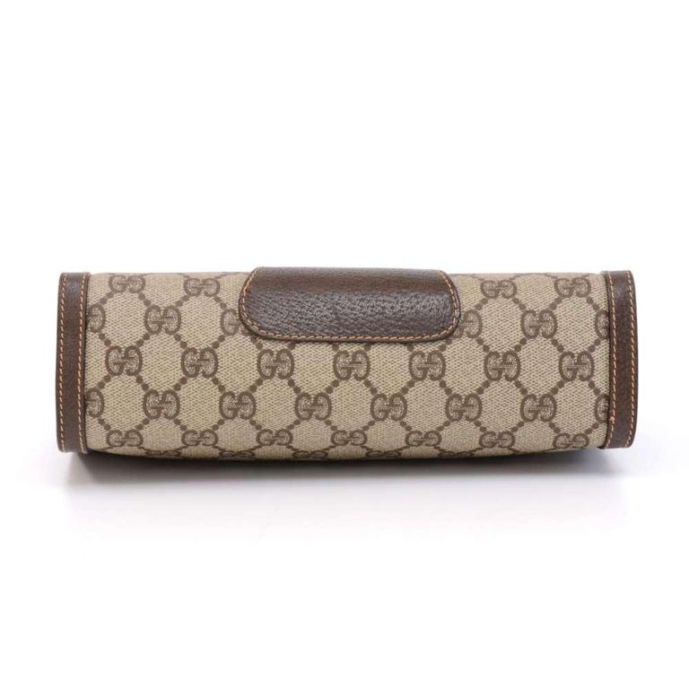 Vintage Gucci Accessory Collection GG Supreme Canvas Clutch Bag at 1stDibs