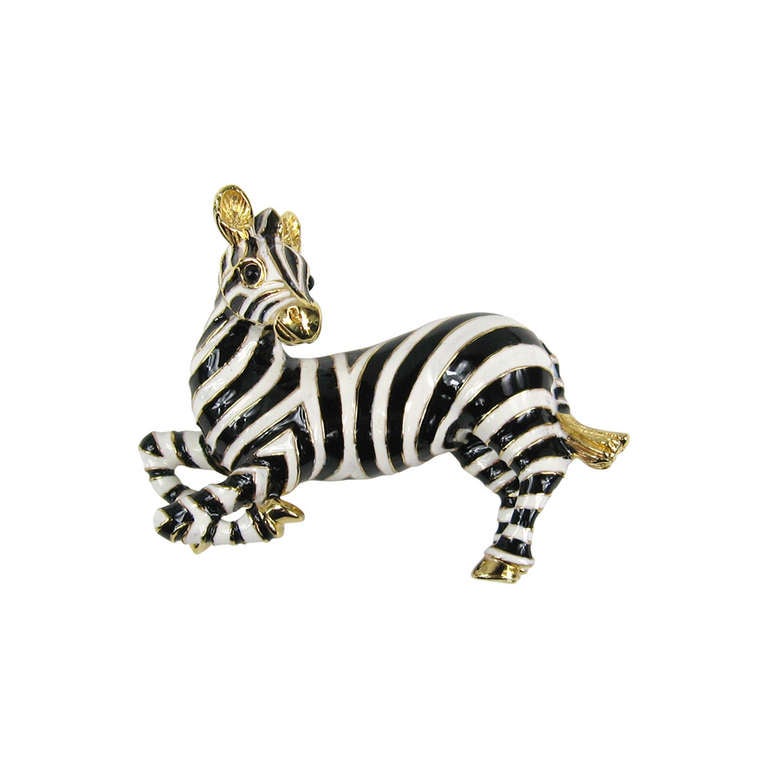 Ciner Zebra Brooch New old Stock at 1stDibs | ciner stock