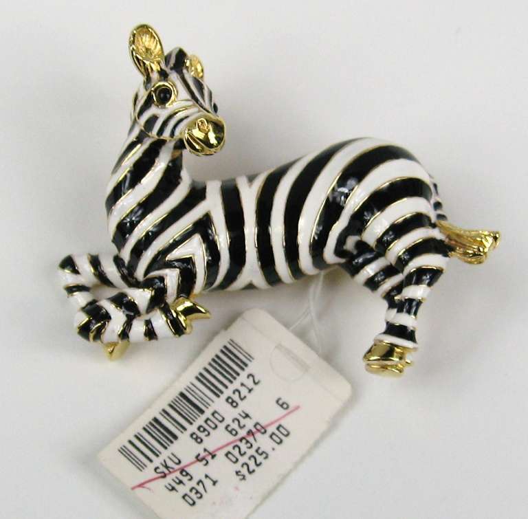 Ciner Zebra Brooch New old Stock at 1stDibs | ciner stock