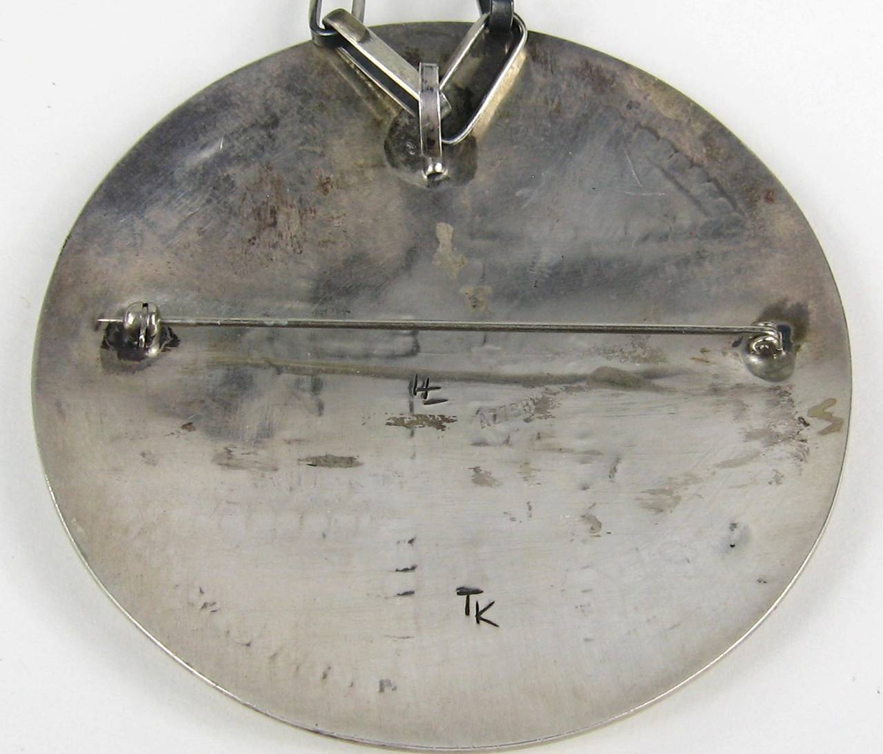 Large Native American HOPI Sterling silver Pin - Pendant Necklace at ...