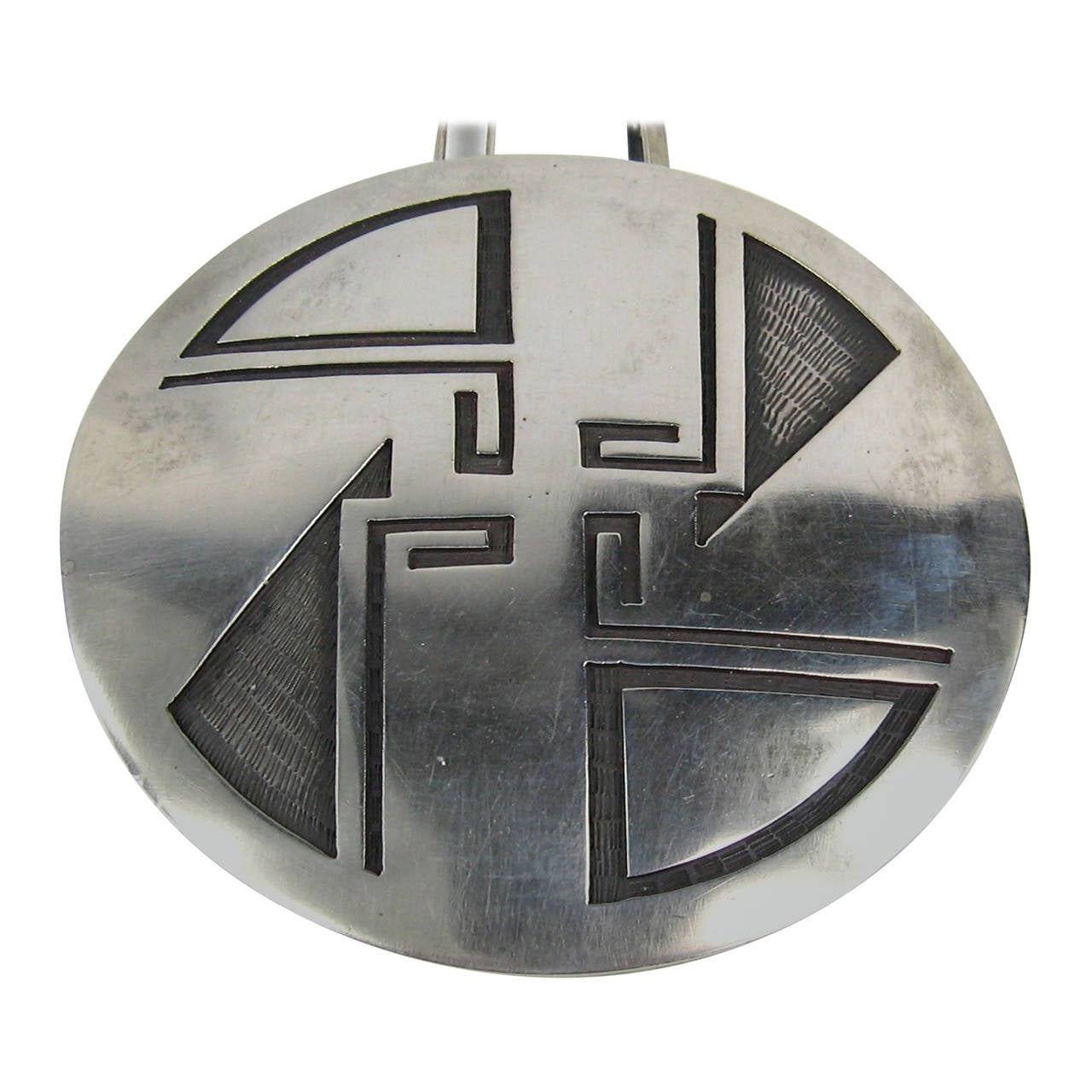Large Native American HOPI Sterling silver Pin - Pendant Necklace at ...