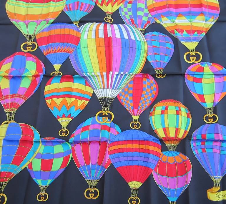 Gucci Silk Scarf "Balloon Race" New Old stock at 1stDibs | gucci ...