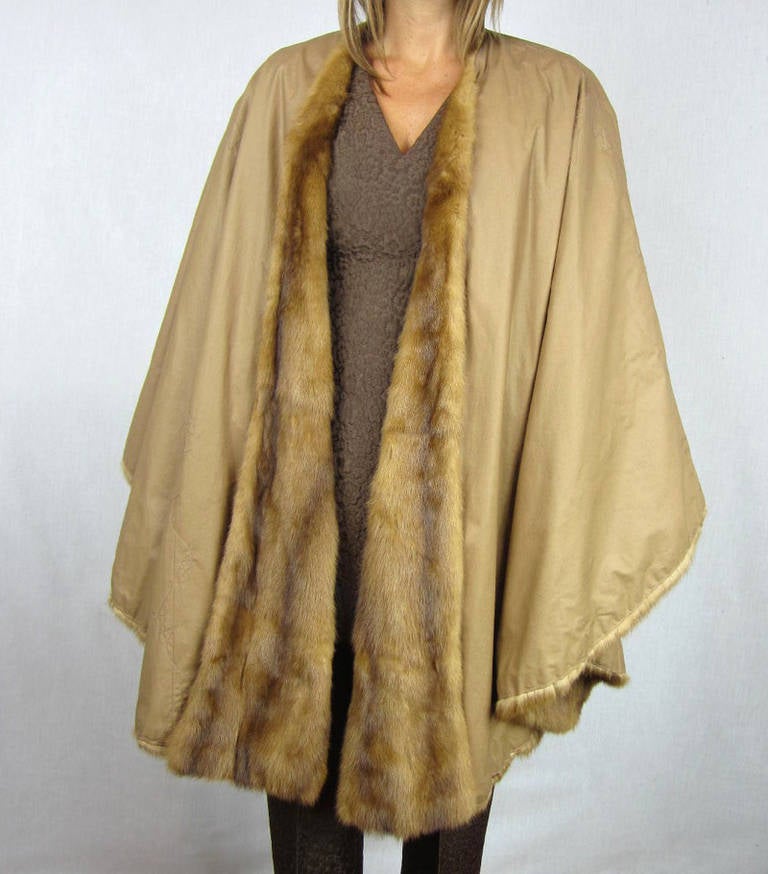 Vintage Mink Revisable Mink Fur cape O/S at 1stDibs