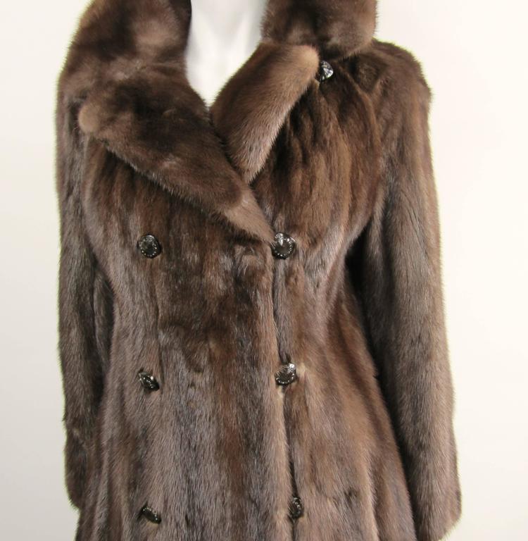 Vintage Rich Brown Mink Fur Coat 1970's at 1stDibs