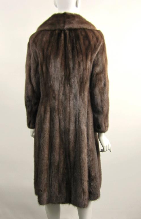 Vintage Rich Brown Mink Fur Coat 1970's at 1stDibs