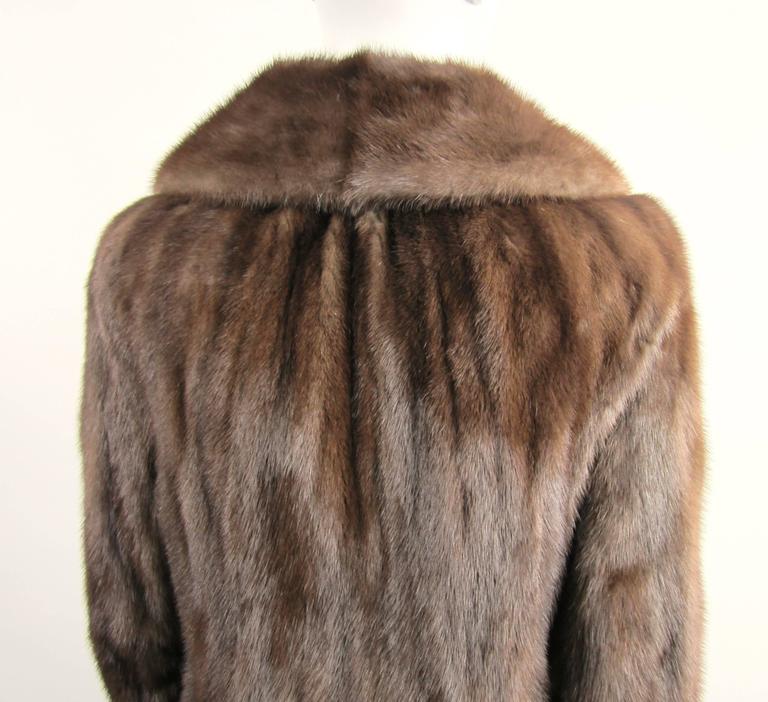 Vintage Rich Brown Mink Fur Coat 1970's at 1stDibs