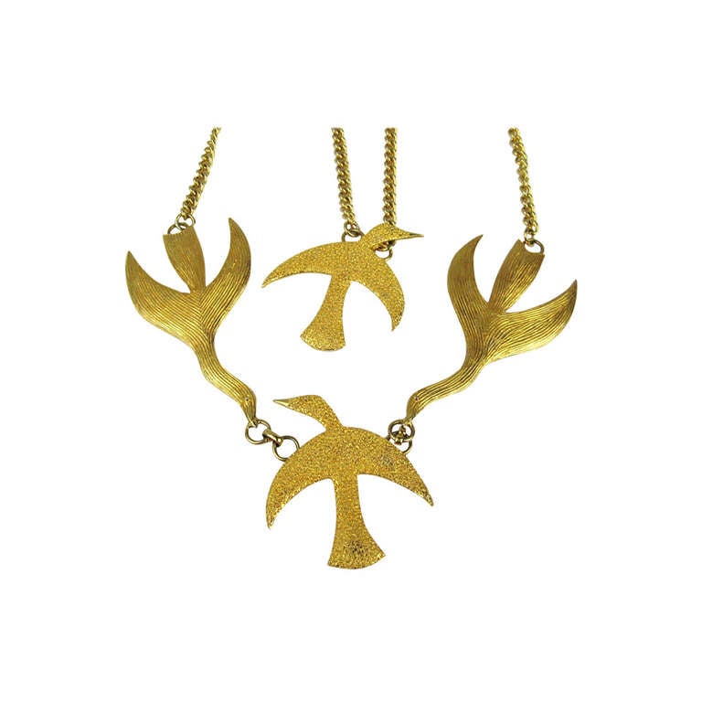 Vintage YSL Yves Saint Laurent Bird Necklace Never worn at 1stDibs ...